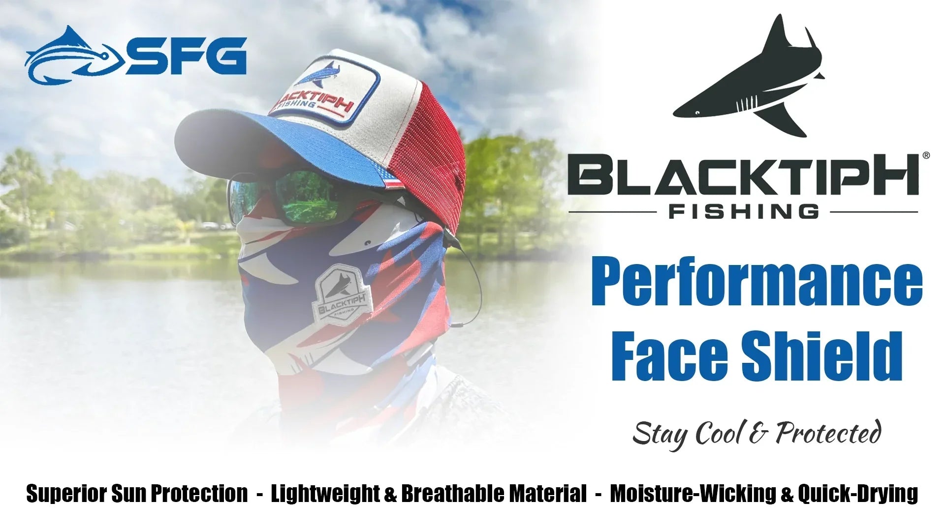 Stay Cool & Protected with BlacktipH Face Shield – SportFishGear