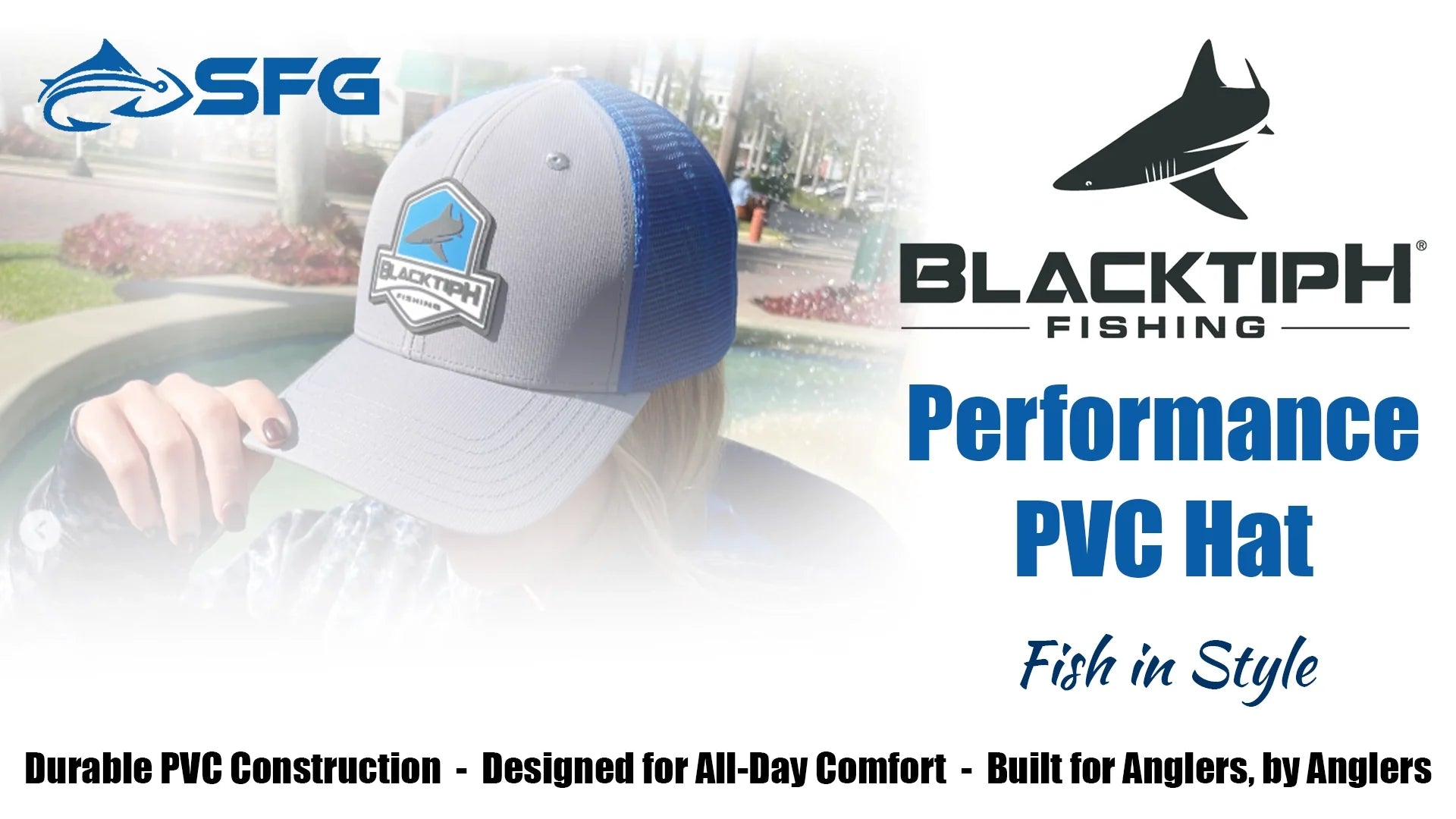 BlacktipH Performance PVC Hat for Anglers – SportFishGear