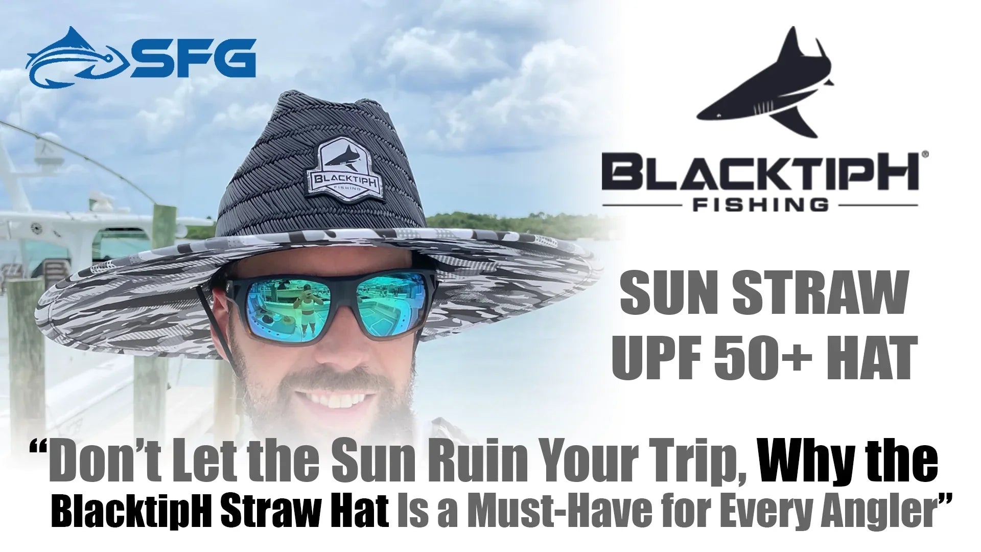 Stay Cool with the BlacktipH Sun Straw Hat – SportFishGear